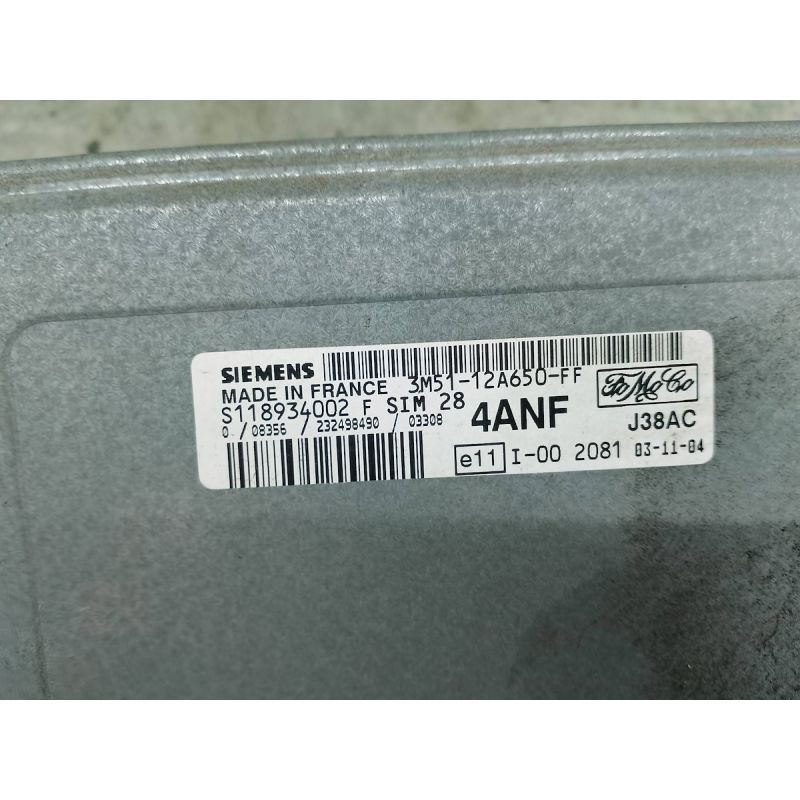 KOMPUTER, STEROWNIK FORD FOCUS C-MAX 1.6 1.6 16V 2003 3M51-12A650-FF F3 ...